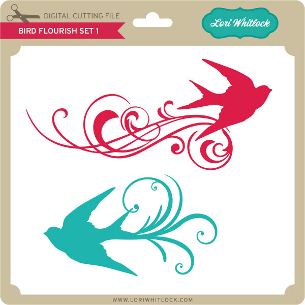 Bird Flourish Set 1 - Lori Whitlock's SVG Shop