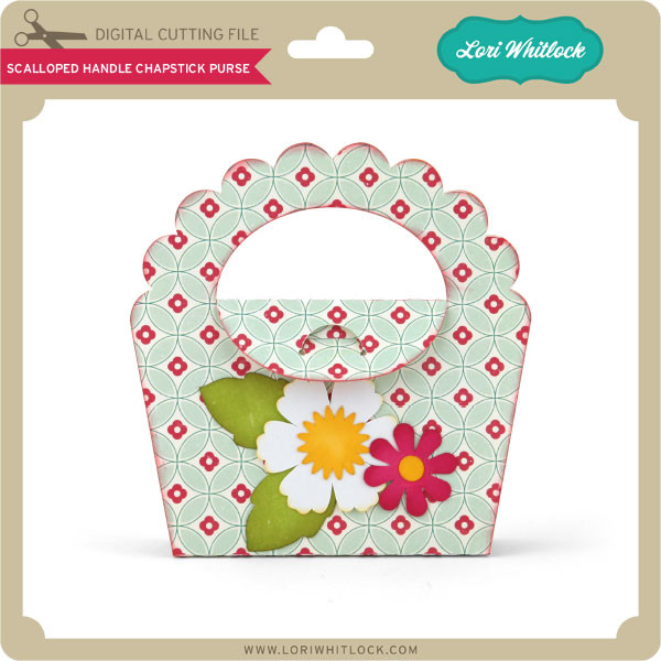 Scalloped Handle Chapstick Purse - Lori Whitlock's SVG Shop