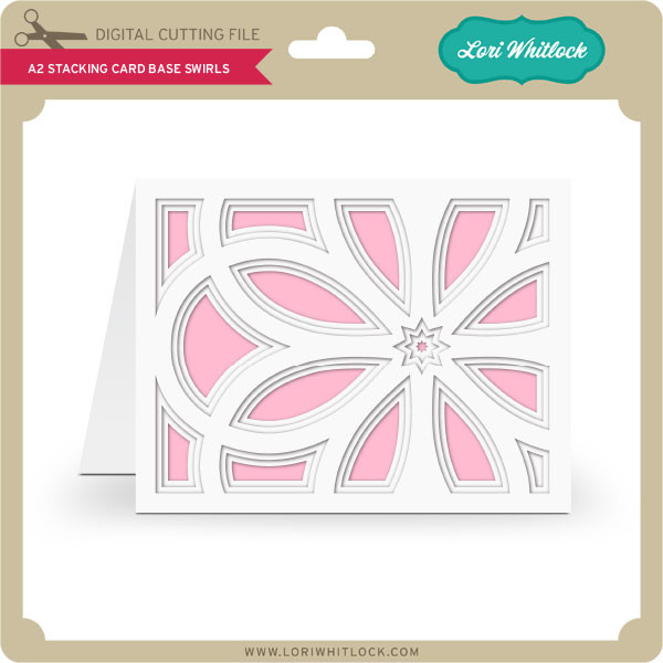 A2 Stacking Card Base Swirls - Lori Whitlock's SVG Shop