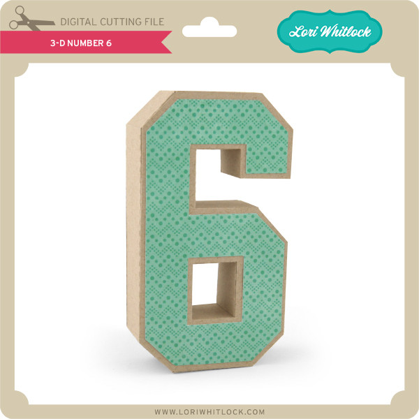 3-D Number 8 - Lori Whitlock's SVG Shop