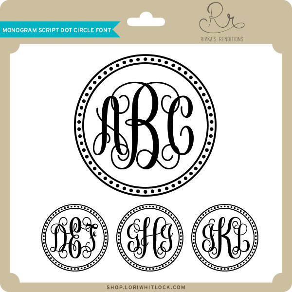 Split Monogram Script Font - Lori Whitlock's SVG Shop
