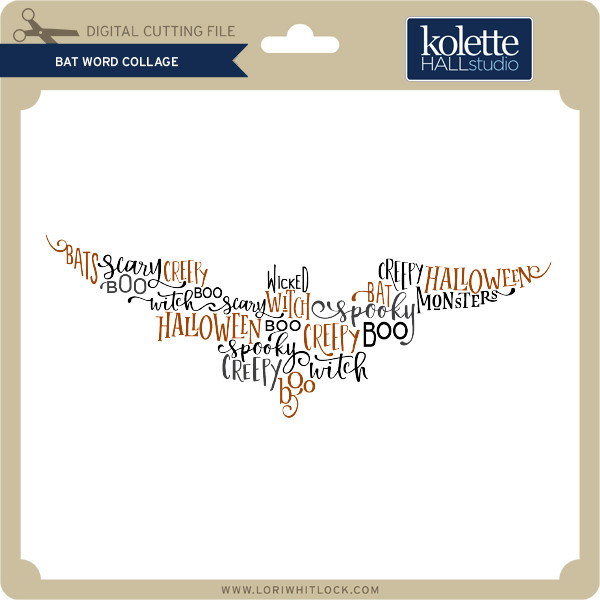 Bat Word Collage - Lori Whitlock's SVG Shop