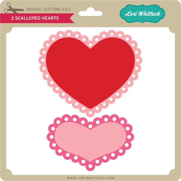 Heart Scallop Banner - Lori Whitlock's SVG Shop