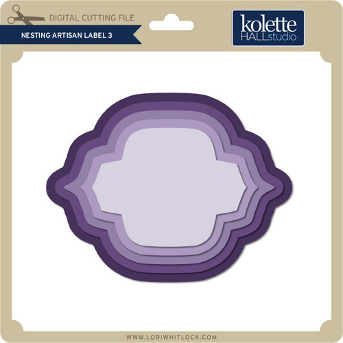 Nesting Artisan Label 3 - Lori Whitlock's SVG Shop