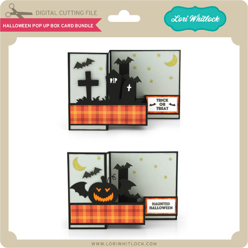 Halloween Pop Up Box Card Bundle - Lori Whitlock's SVG Shop