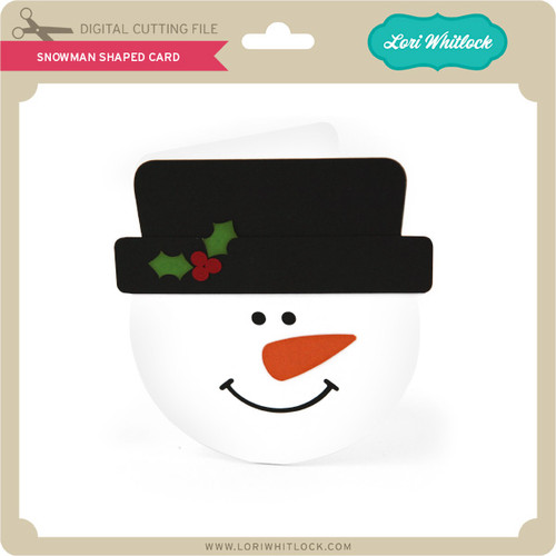 Snowman Shaped Card - Lori Whitlock's SVG Shop