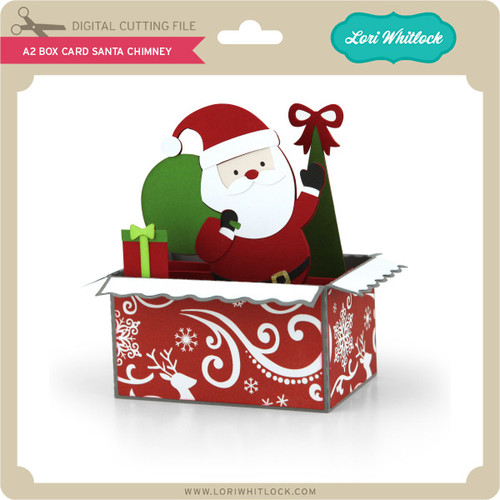 A2 Box Card Santa Chimney - Lori Whitlock's SVG Shop