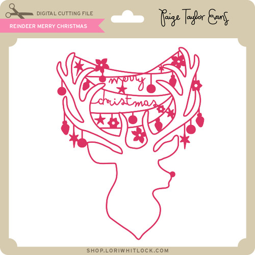 Reindeer Merry Christmas - Lori Whitlock's SVG Shop