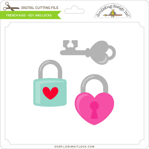 French Kiss - Key and Locks - Lori Whitlock's SVG Shop