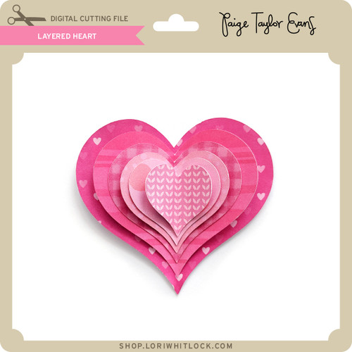 Layered Heart - Lori Whitlock's SVG Shop