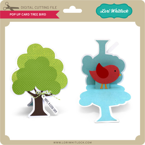Pop Up Card Tree Bird - Lori Whitlock's SVG Shop
