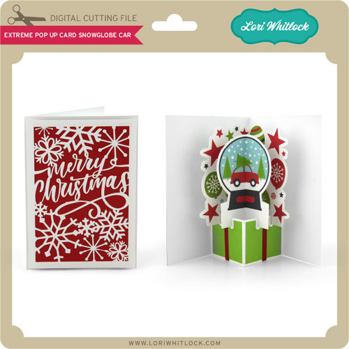 Extreme Pop Up Card Snowglobe Car - Lori Whitlock's SVG Shop