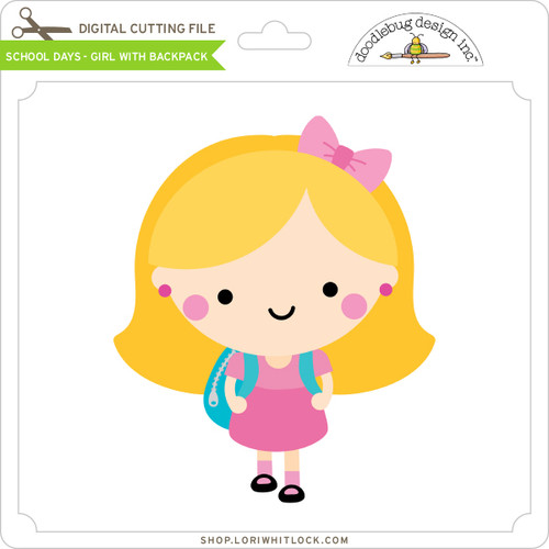 School Days - Girl with Backpack - Lori Whitlock's SVG Shop