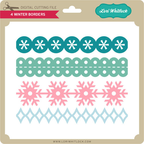 4 Winter Borders - Lori Whitlock's SVG Shop