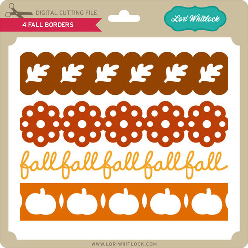 4 Fall Borders - Lori Whitlock's SVG Shop