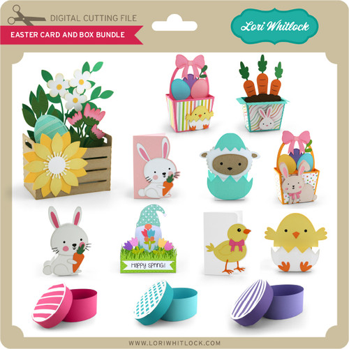 Easter Card and Box Bundle - Lori Whitlock's SVG Shop