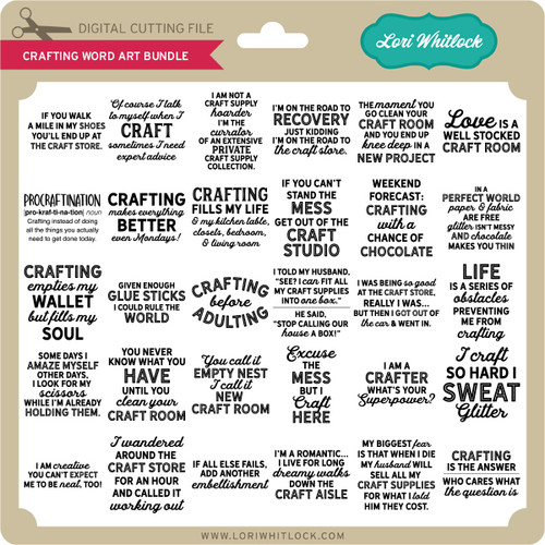 Crafting Word Art Bundle - Lori Whitlock's SVG Shop