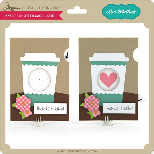 5x7 Iris Shutter Card Latte - Lori Whitlock's SVG Shop