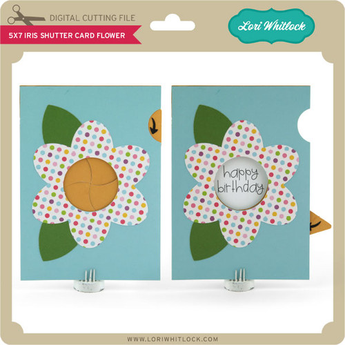 5x7 Iris Shutter Card Flower - Lori Whitlock's SVG Shop