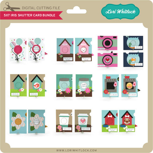 5x7 Iris Shutter Card Bundle - Lori Whitlock's SVG Shop