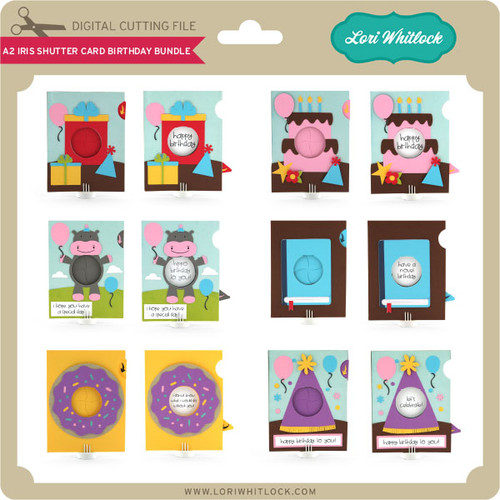 A2 Iris Shutter Card Bundle - Lori Whitlock's SVG Shop