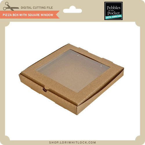 Pizza Box with Square Window - Lori Whitlock's SVG Shop