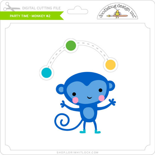 Party Time - Monkey #2 - Lori Whitlock's SVG Shop