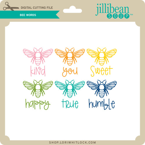 Bee Words - Lori Whitlock's SVG Shop