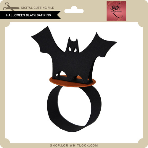 Halloween Black Bat Ring - Lori Whitlock's SVG Shop
