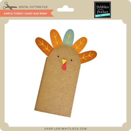 SImple Turkey Candy Bar Wrap - Lori Whitlock's SVG Shop