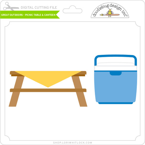Great Outdoors - Picnic Table & Canteen - Lori Whitlock's SVG Shop