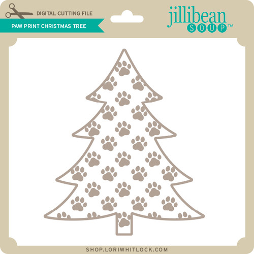 Paw Print Christmas Tree - Lori Whitlock's SVG Shop