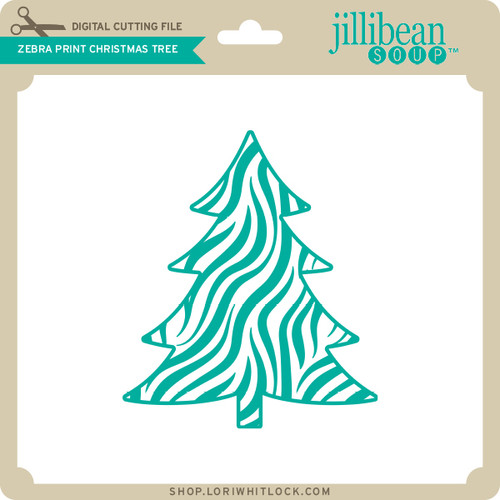 Zebra Print Christmas Tree - Lori Whitlock's SVG Shop