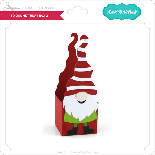 3D Gnome Treat Box 2 - Lori Whitlock's SVG Shop