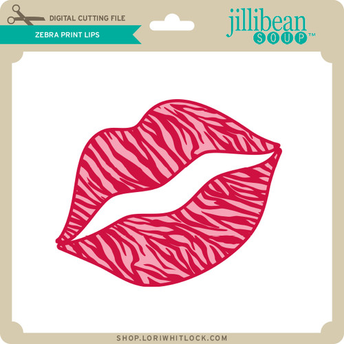Zebra Print Lips - Lori Whitlock's SVG Shop
