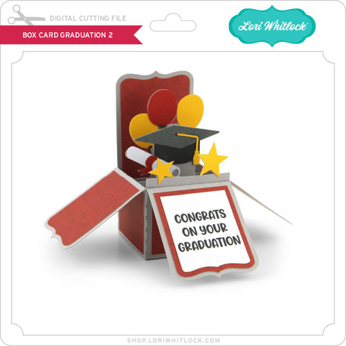 Box Card Graduation 2 - Lori Whitlock's SVG Shop
