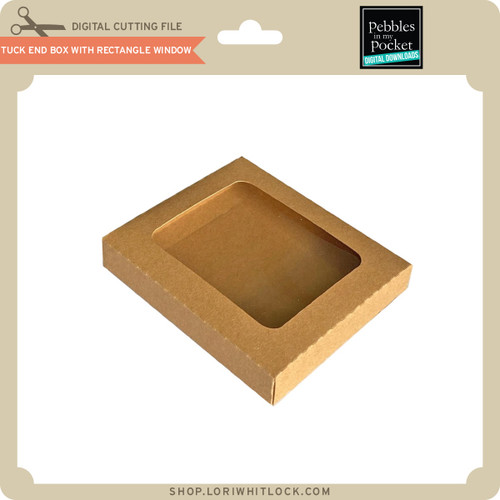 Tuck End Box With Rectangle Window - Lori Whitlock's SVG Shop