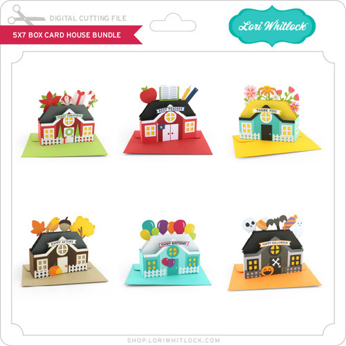 5X7 Box Card House Bundle - Lori Whitlock's SVG Shop