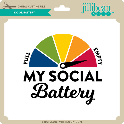 Social Battery - Lori Whitlock's SVG Shop