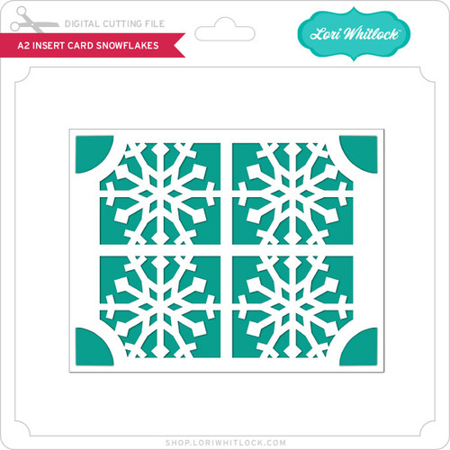 A2 Insert Card Snowflakes - Lori Whitlock's SVG Shop