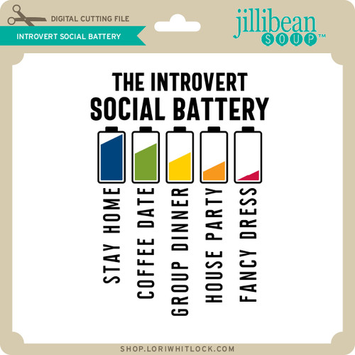 Introvert Social Battery - Lori Whitlock's SVG Shop