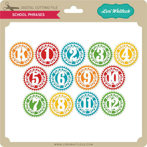 Grades Titles - Lori Whitlock's SVG Shop