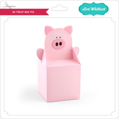 3D Treat Box Pig - Lori Whitlock's SVG Shop