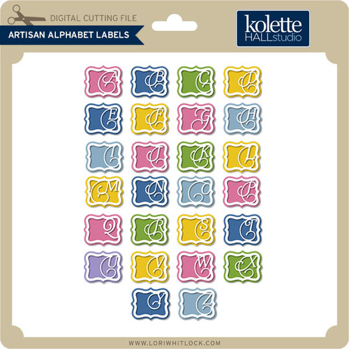 Artisan Alphabet Labels - Lori Whitlock's SVG Shop