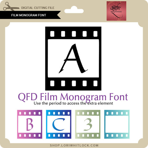 Film Monogram - Lori Whitlock's SVG Shop