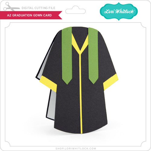 A2 Graduation Gown Card - Lori Whitlock's SVG Shop