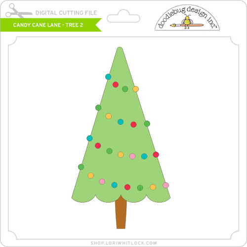 Candy Cane Lane - Tree 2 - Lori Whitlock's SVG Shop