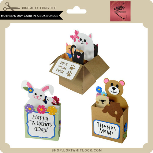 Mother's Day Card in a Box Bundle - Lori Whitlock's SVG Shop