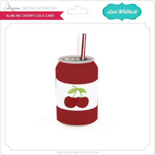 Slimline Cherry Cola Card - Lori Whitlock's SVG Shop