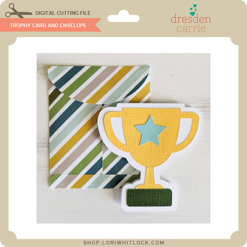 Trophy Card And Envelope - Lori Whitlock's SVG Shop